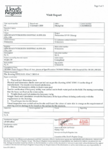 LR certificate for offshore buoys - Evergreen Maritime